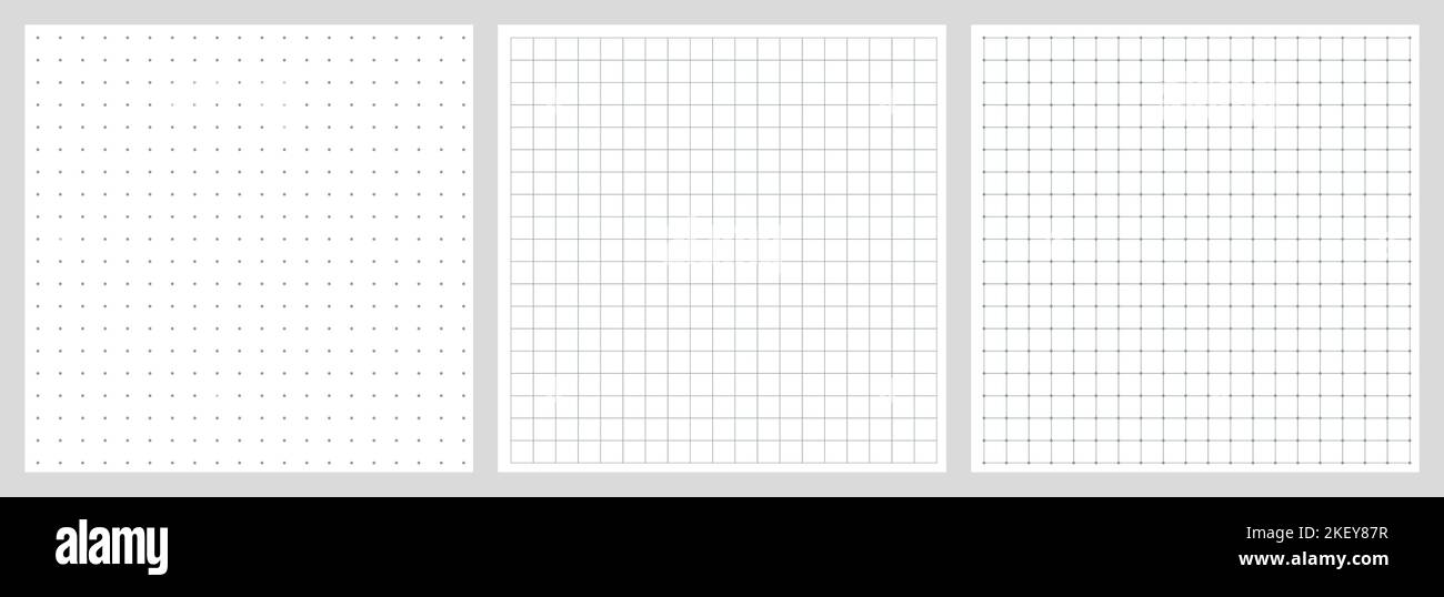 Dotted and squared grid notebook seamless pattern for bullet journal ...