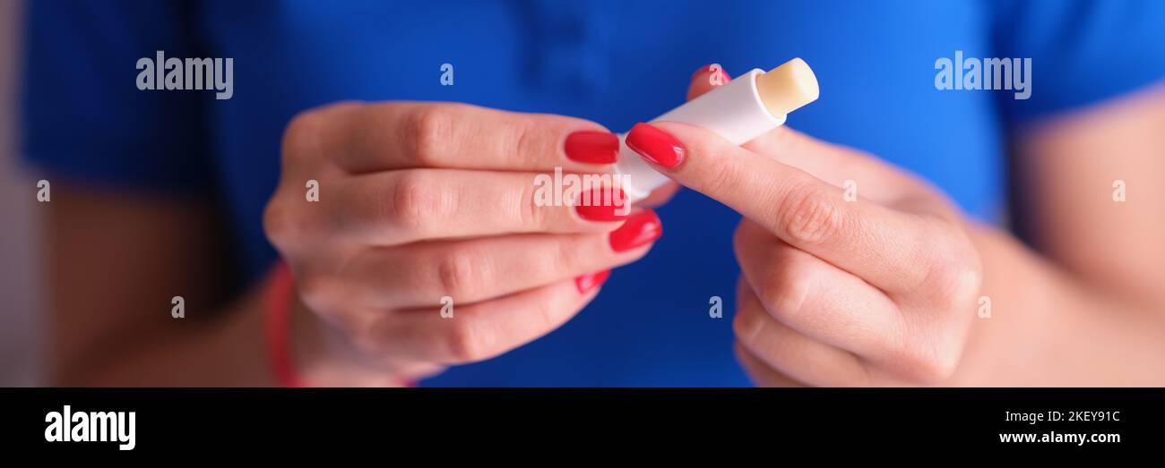 Red wax lips hi-res stock photography and images - Alamy