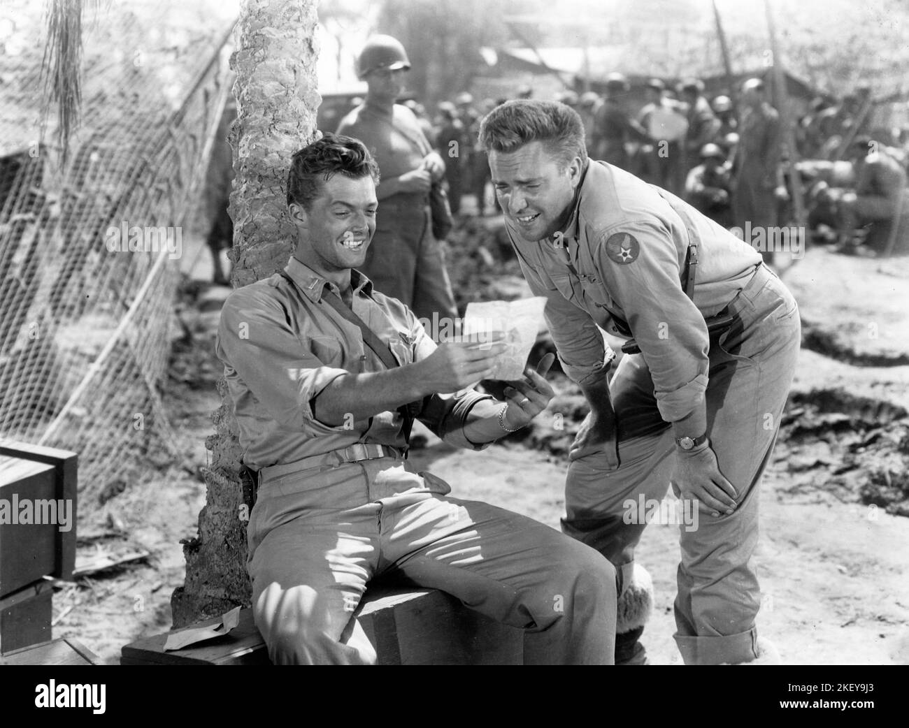 Sergeant MARK DANIELS and Sergeant EDMOND O'BRIEN in WINGED VICTORY ...
