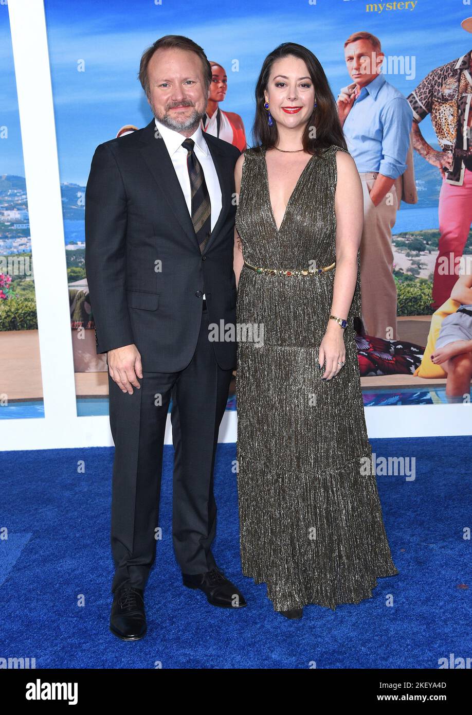 Los Angeles, CA on November 14, 2022. Rian Johnson and Karina Longworth ...