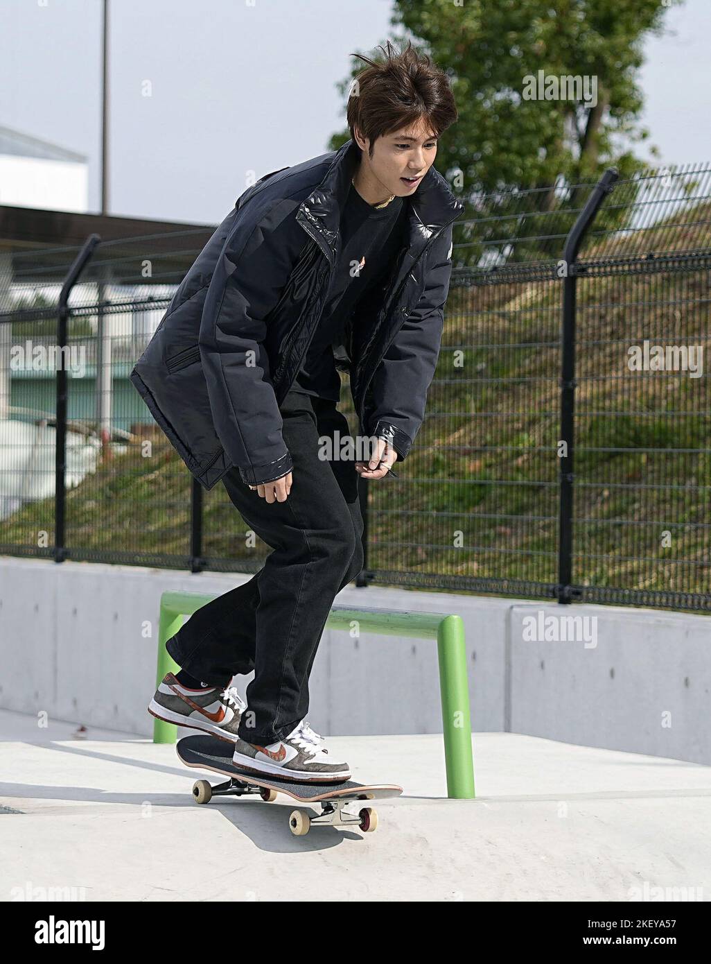 Tokyo, Japan, Nov. 13, 2022. Olympic skateboarding gold medalist Yuto ...