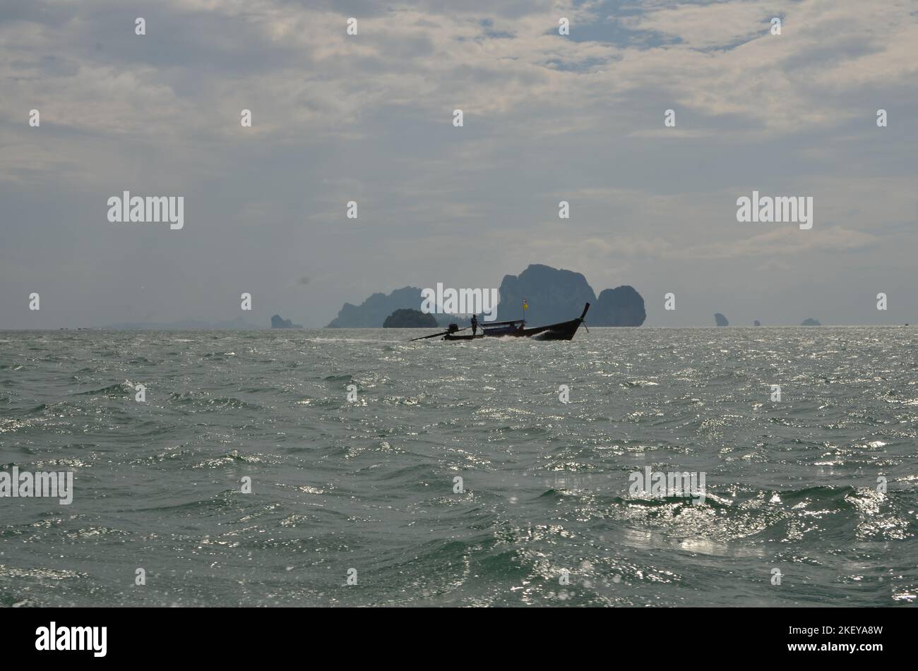 ko phi phi thailand rocks blue water boat trip Stock Photo - Alamy