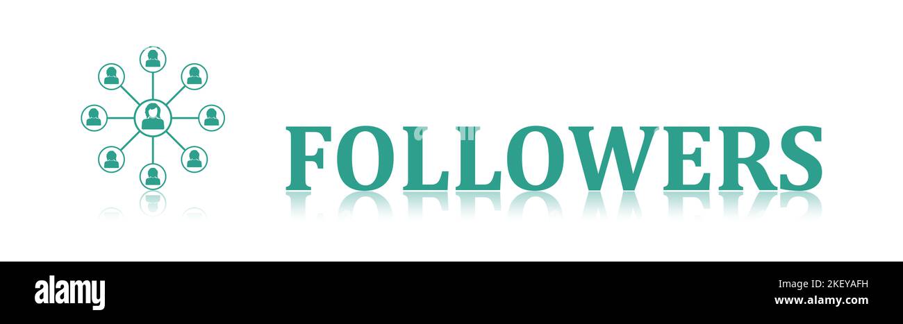 Illustration of a followers concept Stock Photo - Alamy