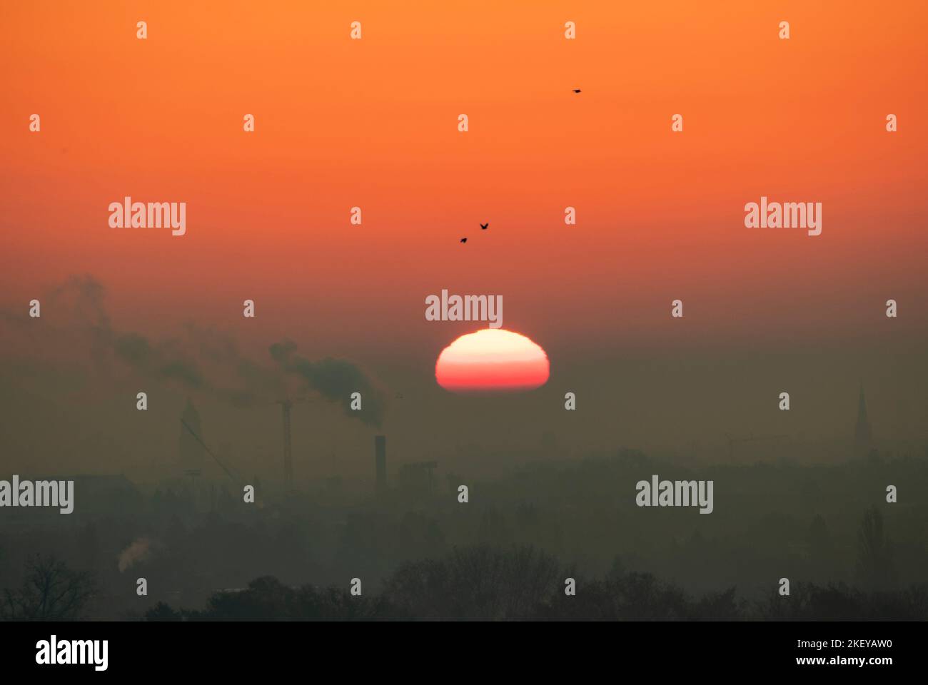 Berlin, Germany. 15th Nov, 2022. The view from Drachenberg guarantees an almost unobstructed ...