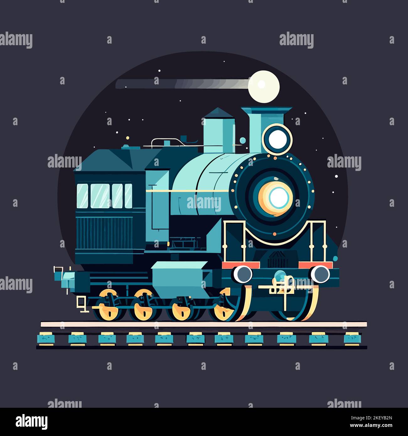 Victorian steam train Stock Vector Images - Alamy