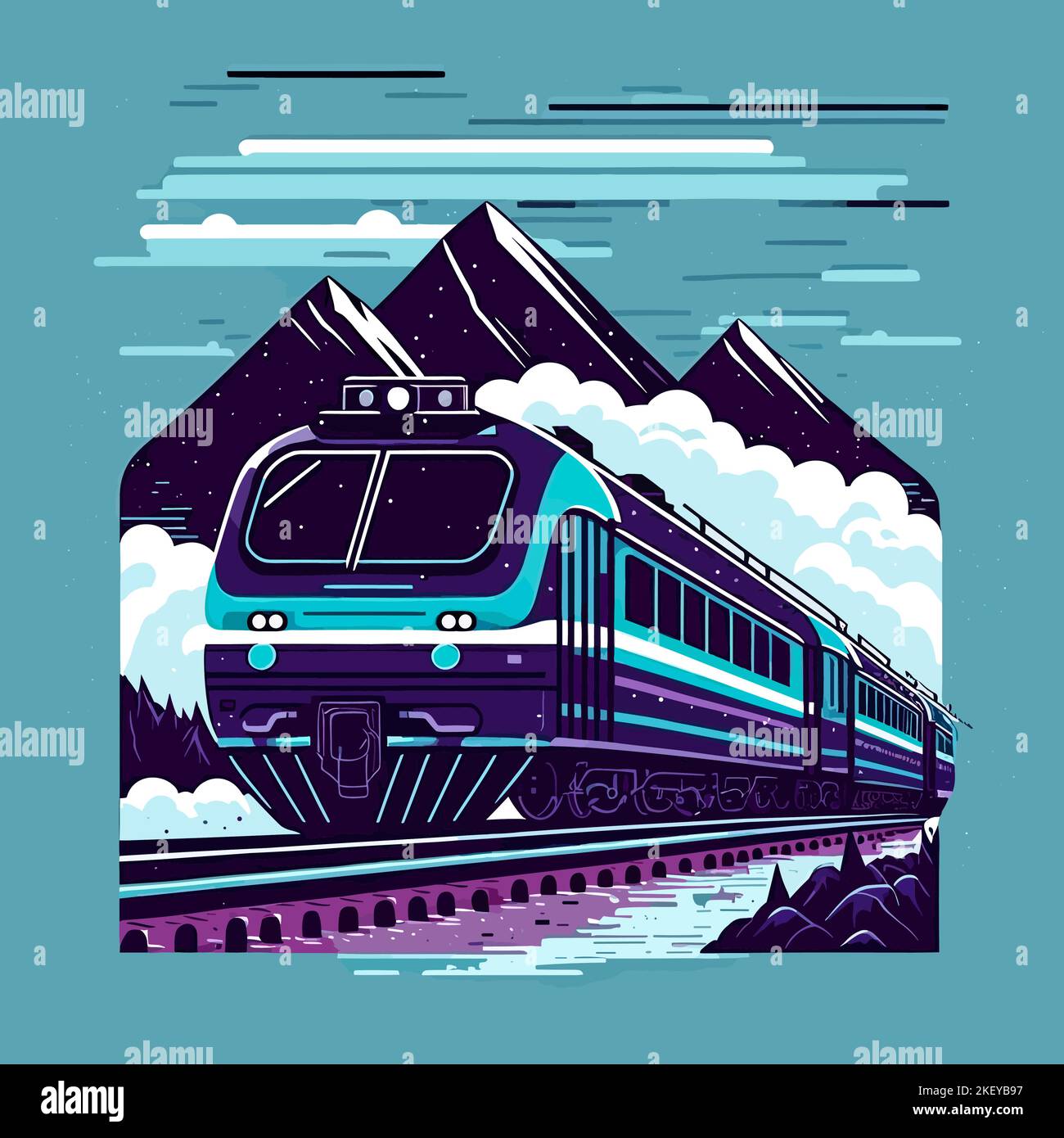 Beautiful railway Stock Vector Images - Alamy