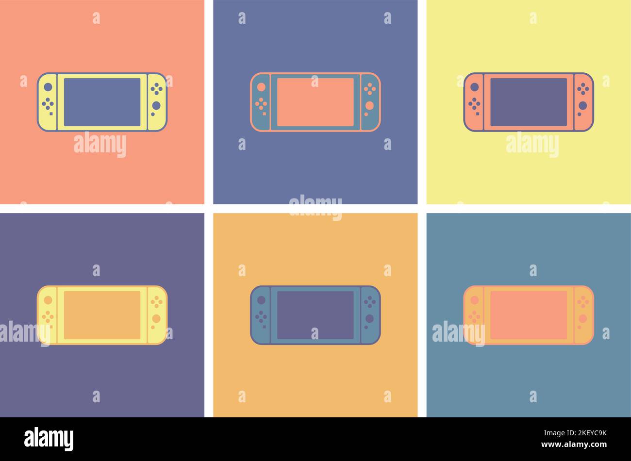 Game controller design template icon. Nintendo Switch. Gamepad Stock ...