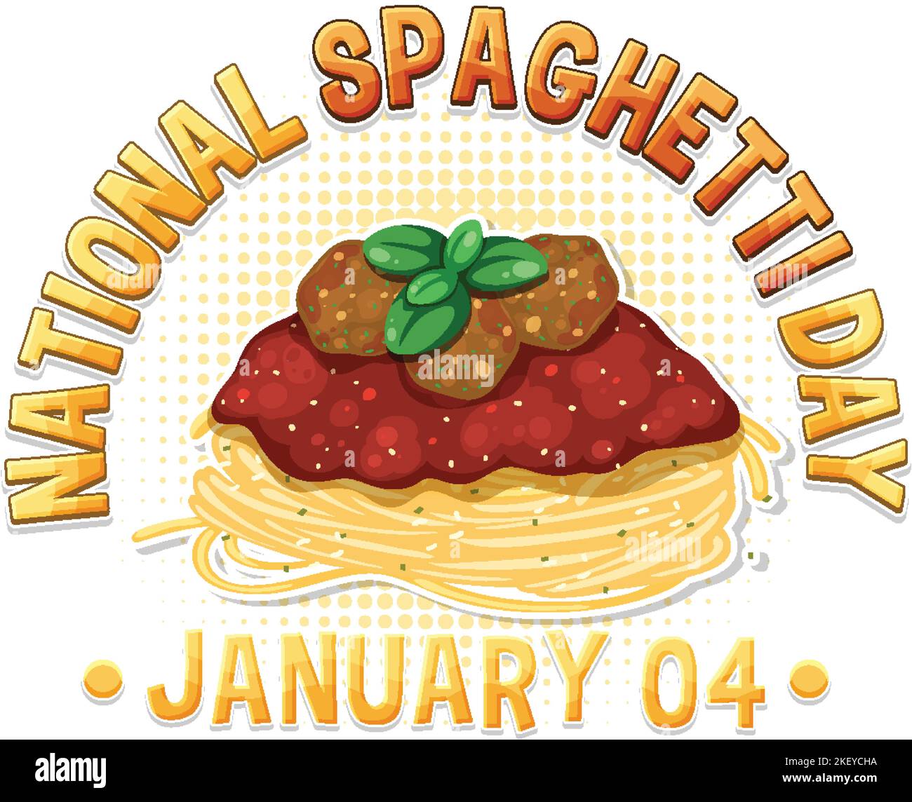 National Spaghetti Day Banner Design illustration Stock Vector Image ...