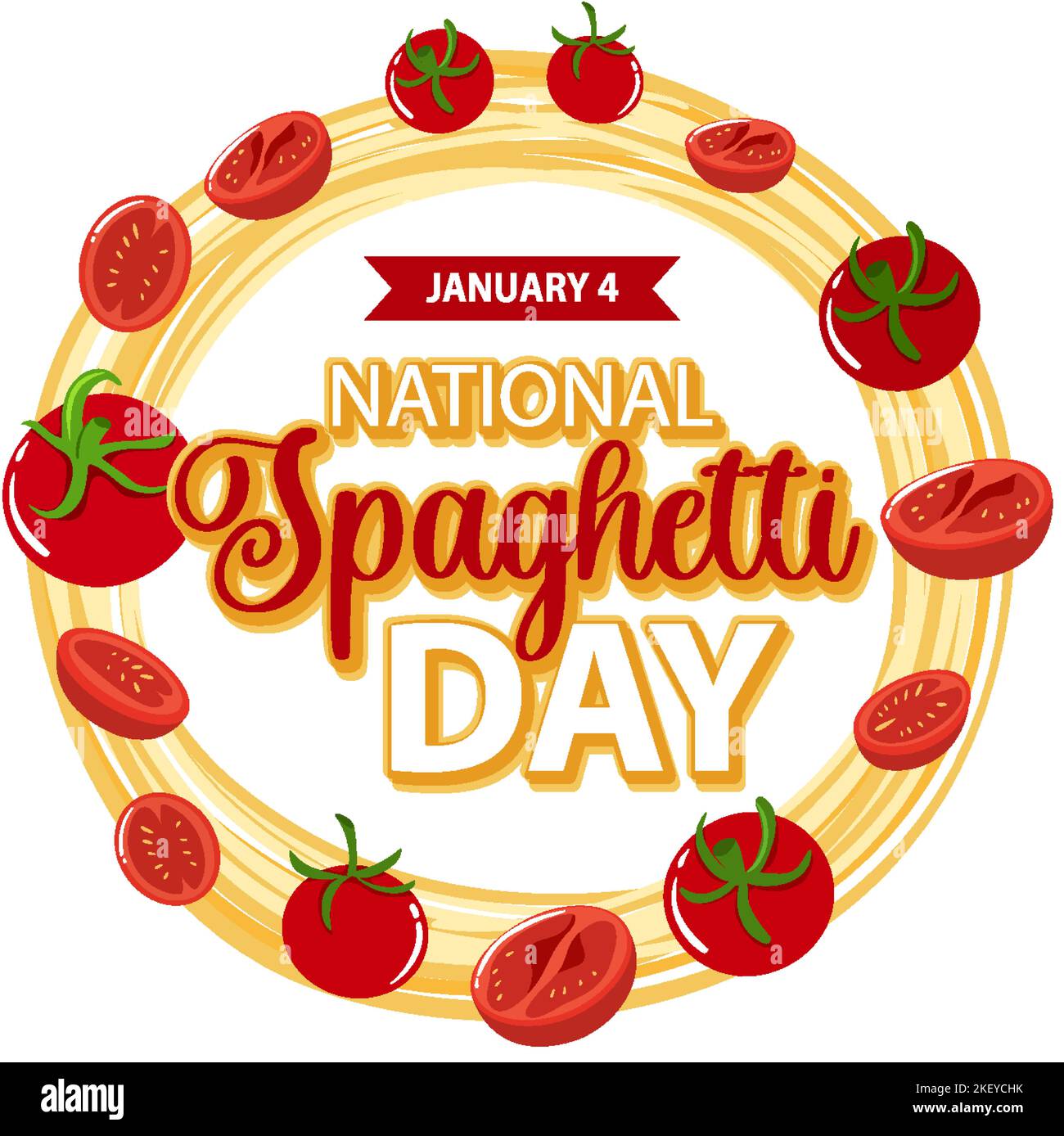 National Spaghetti Day Banner Design illustration Stock Vector Image ...