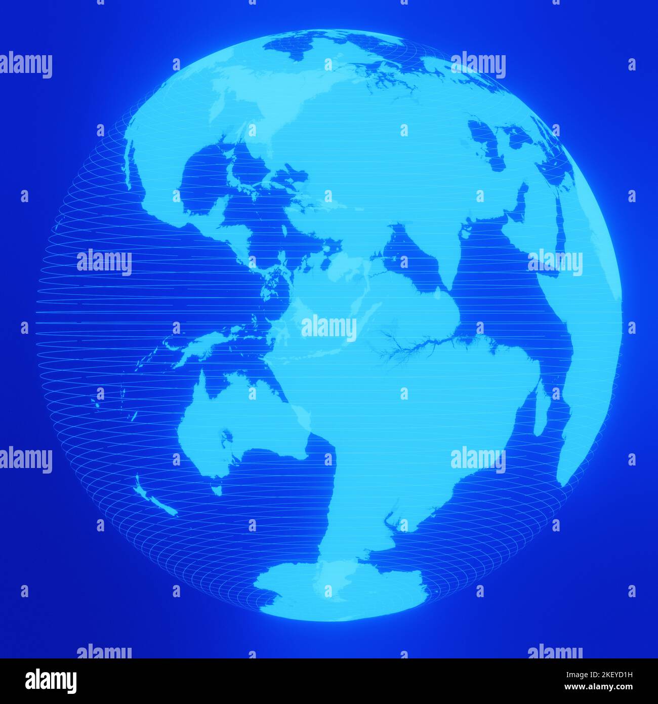 3d rendering of holographic Earth. Elements of this image furnished by ...