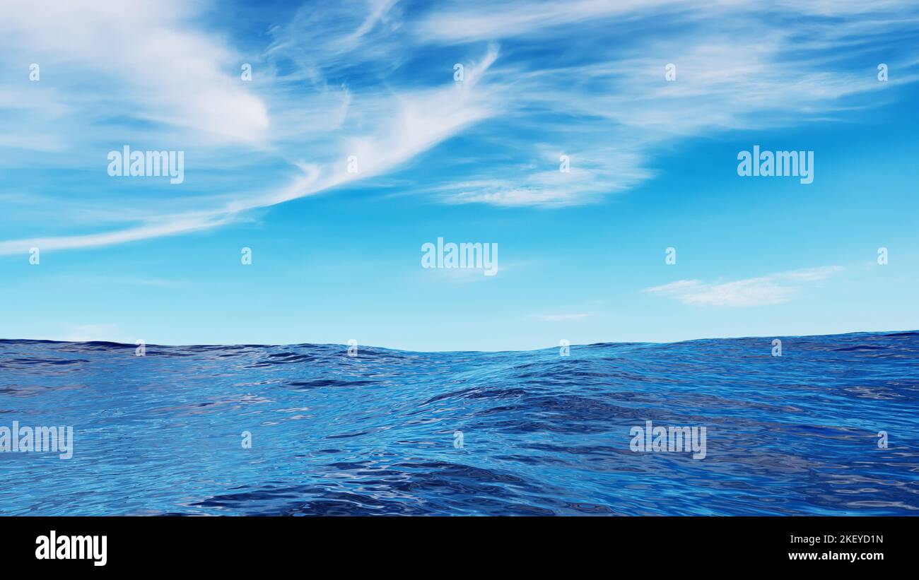 Sea surface for background. 3D rendering Stock Photo - Alamy