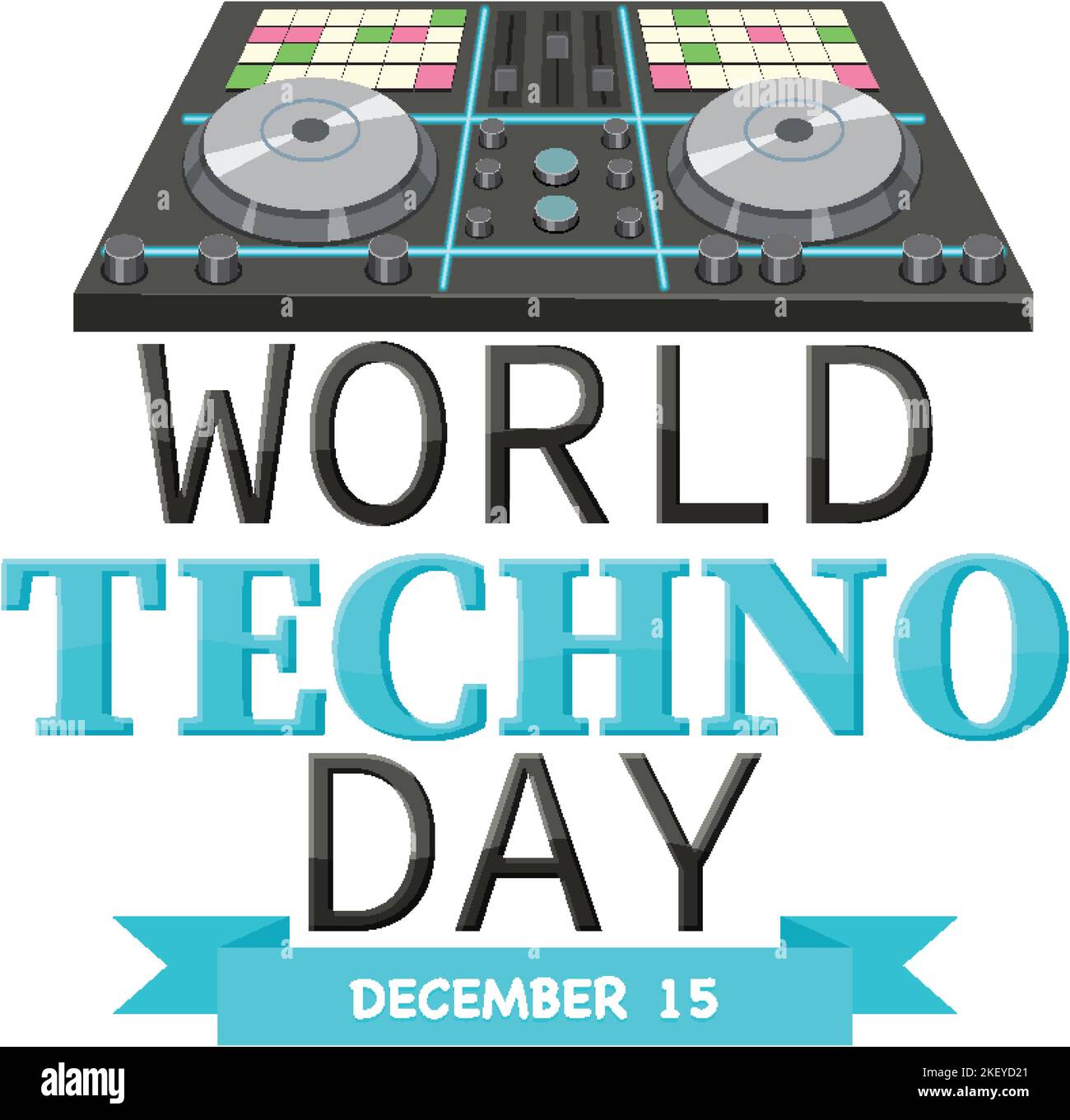 World Techno Day Banner Design illustration Stock Vector Image & Art ...