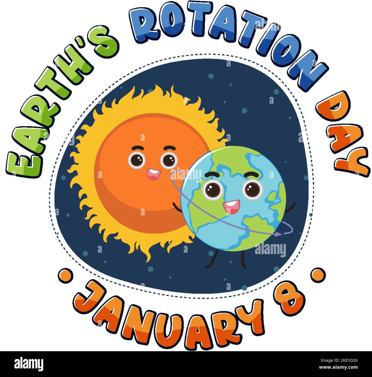 Earth Rotation Day Banner Design illustration Stock Vector Image & Art ...