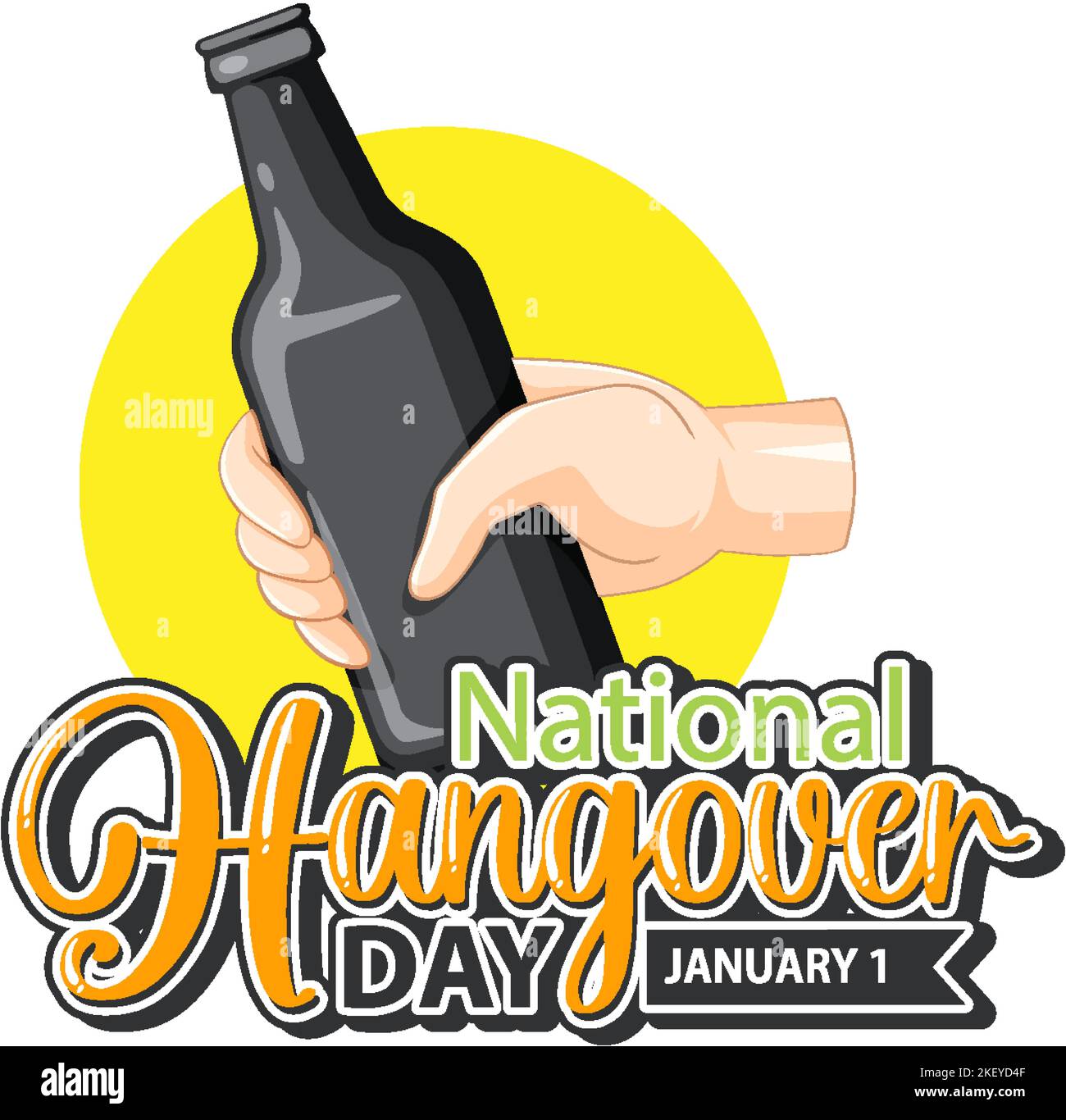 National hangover day January icon illustration Stock Vector Image ...