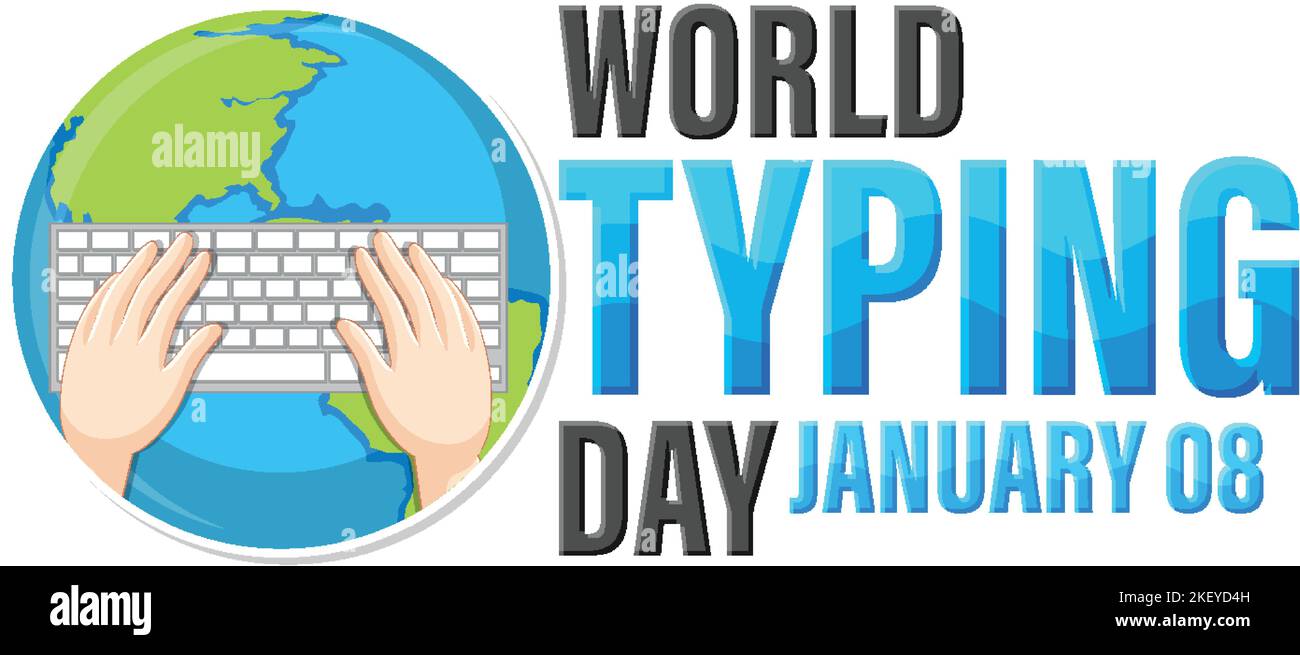 World typing day January icon illustration Stock Vector Image & Art - Alamy
