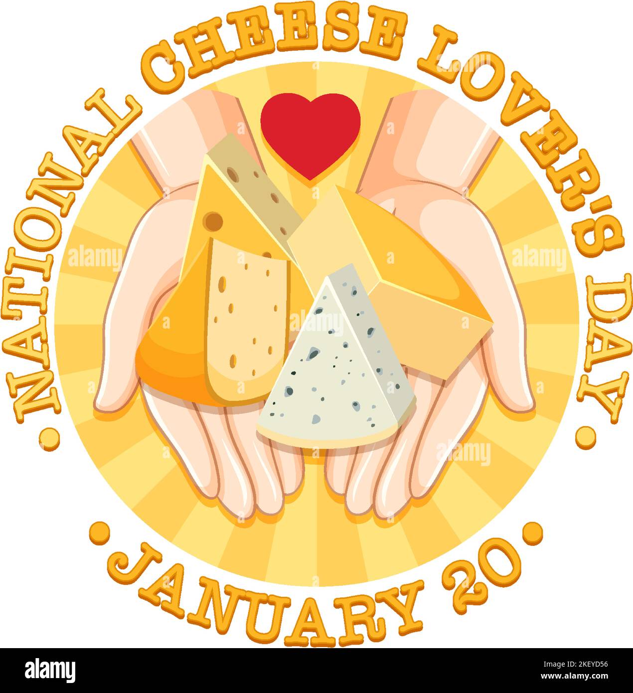 National cheese lovers day icon illustration Stock Vector Image & Art ...