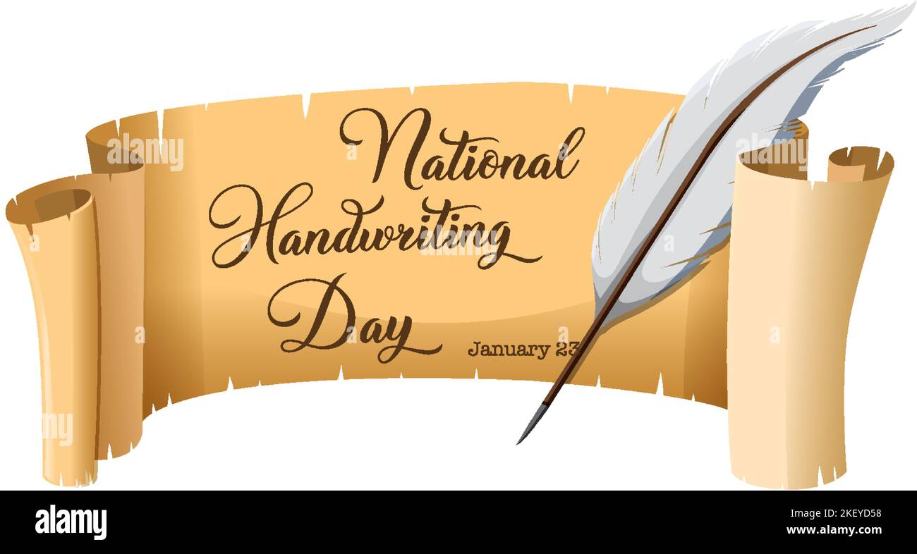 National Handwriting Day Banner Design illustration Stock Vector Image ...