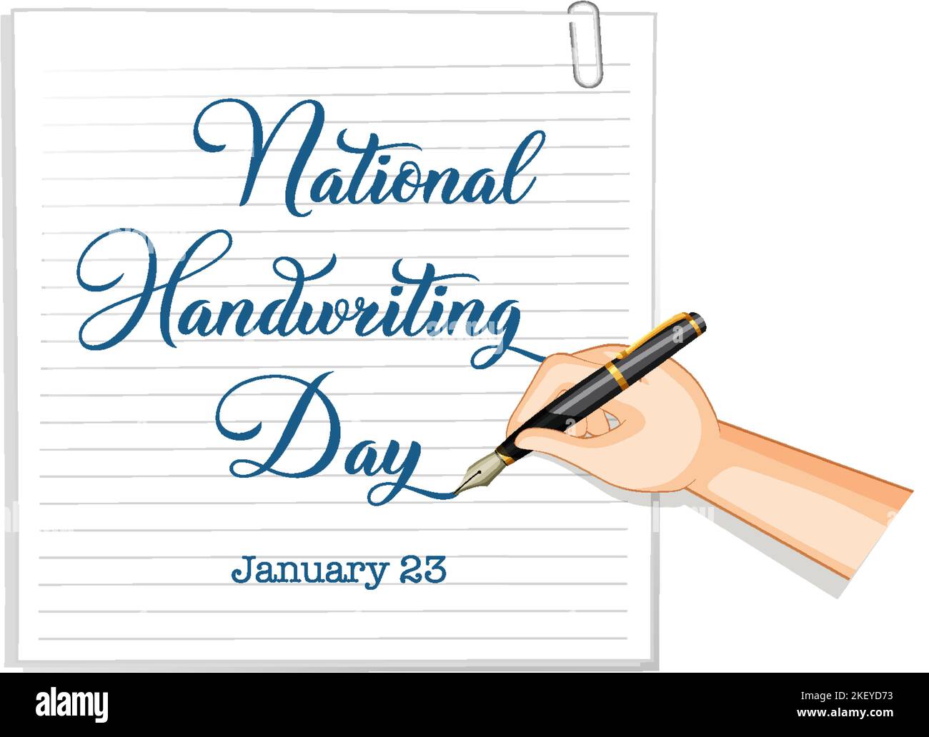 National Handwriting Day Banner Design illustration Stock Vector Image ...