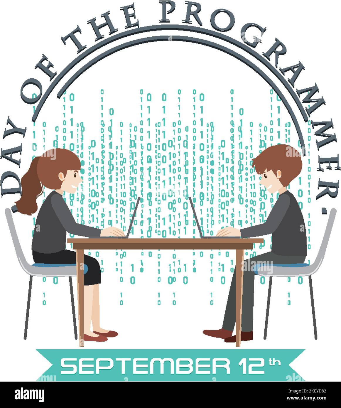 The Day of the Programmer Poster illustration Stock Vector Image & Art ...