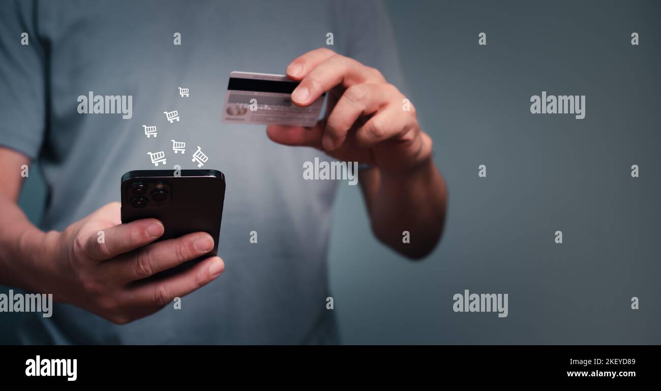 credit card for online shopping, entering number to make payment ...