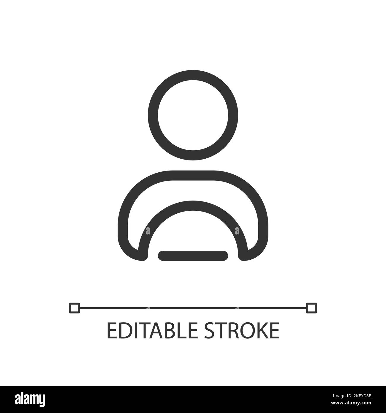 Professional driver pixel perfect linear ui icon Stock Vector Image ...