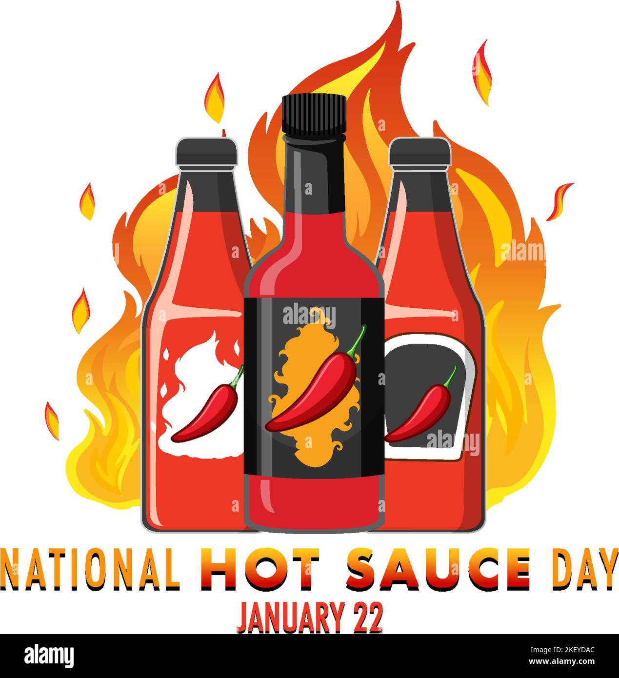 National Hot Sauce Day Banner Design illustration Stock Vector Image ...