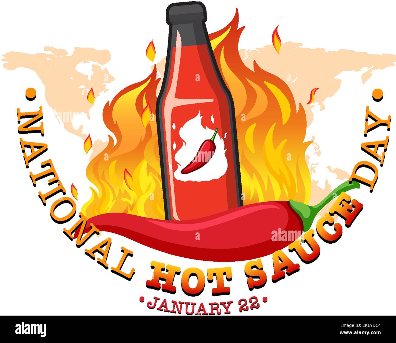 National Hot Sauce Day Banner Design illustration Stock Vector Image ...