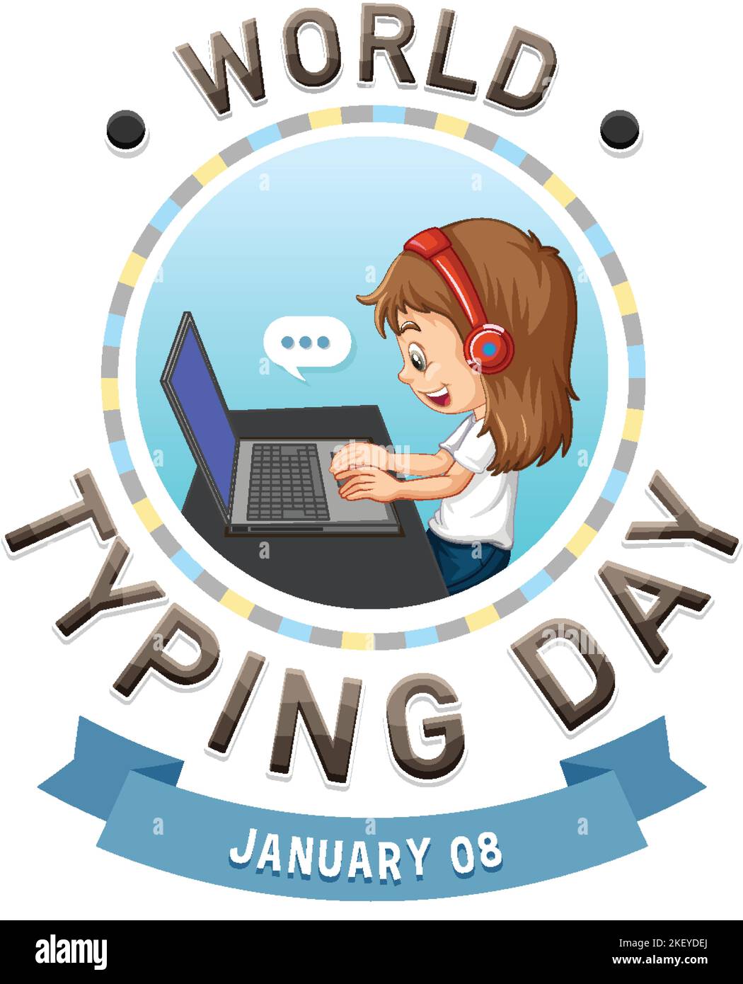 World typing day January icon illustration Stock Vector Image & Art - Alamy