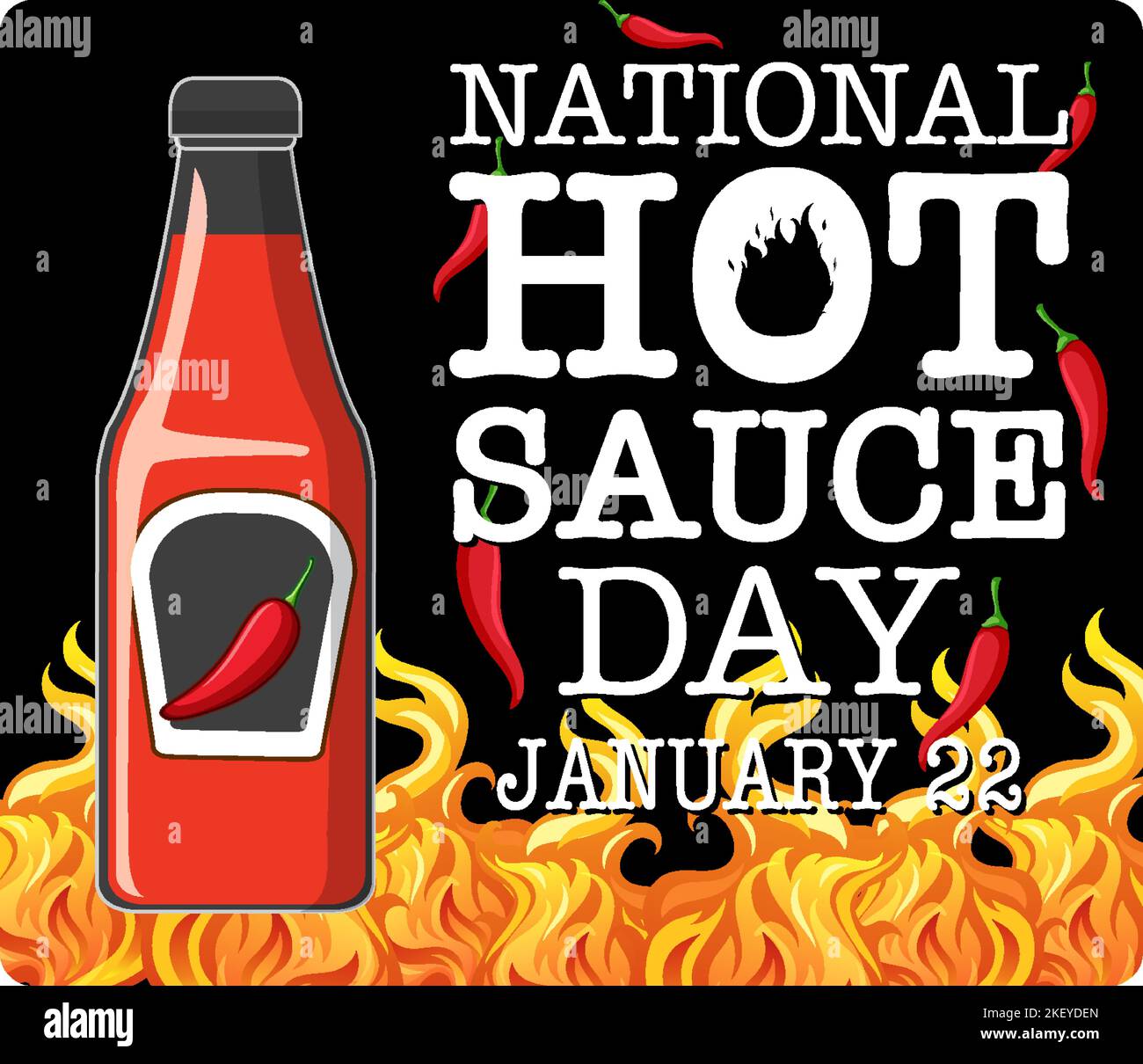 National Hot Sauce Day Banner Design illustration Stock Vector Image ...