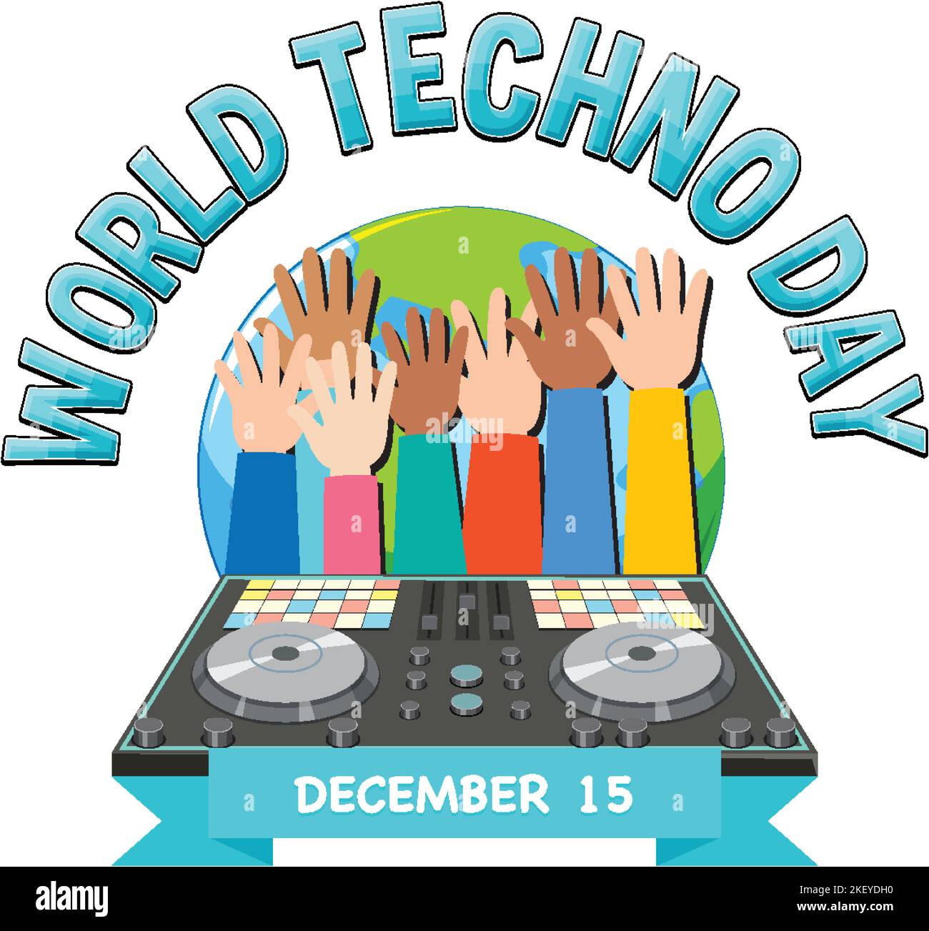 World Techno Day Banner Design illustration Stock Vector Image & Art ...