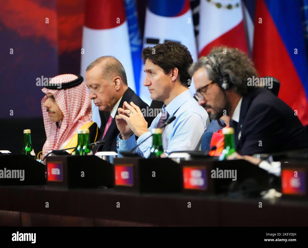 Prime Minister Justin Trudeau takes part in the second working session ...