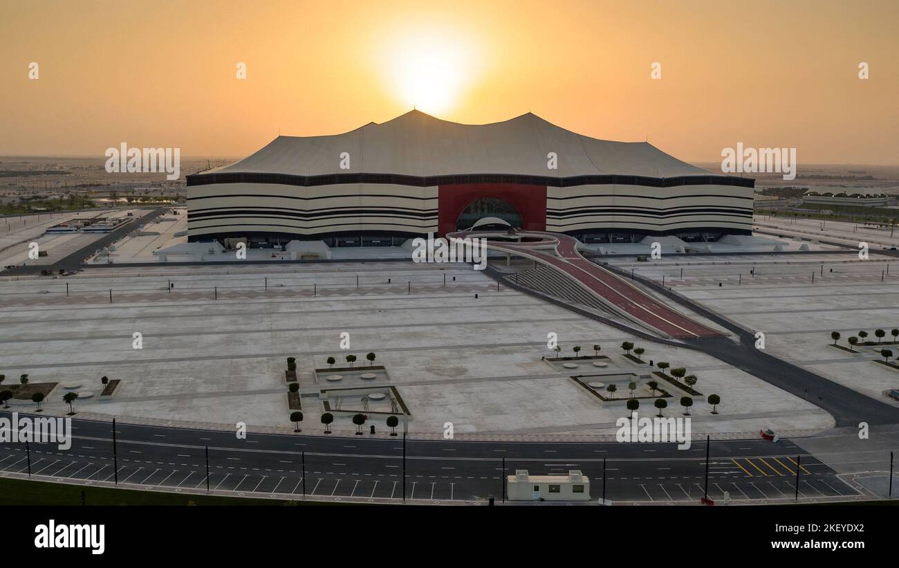 Undated photo of Al Bayt stadium, in Qatar, where will be played some ...
