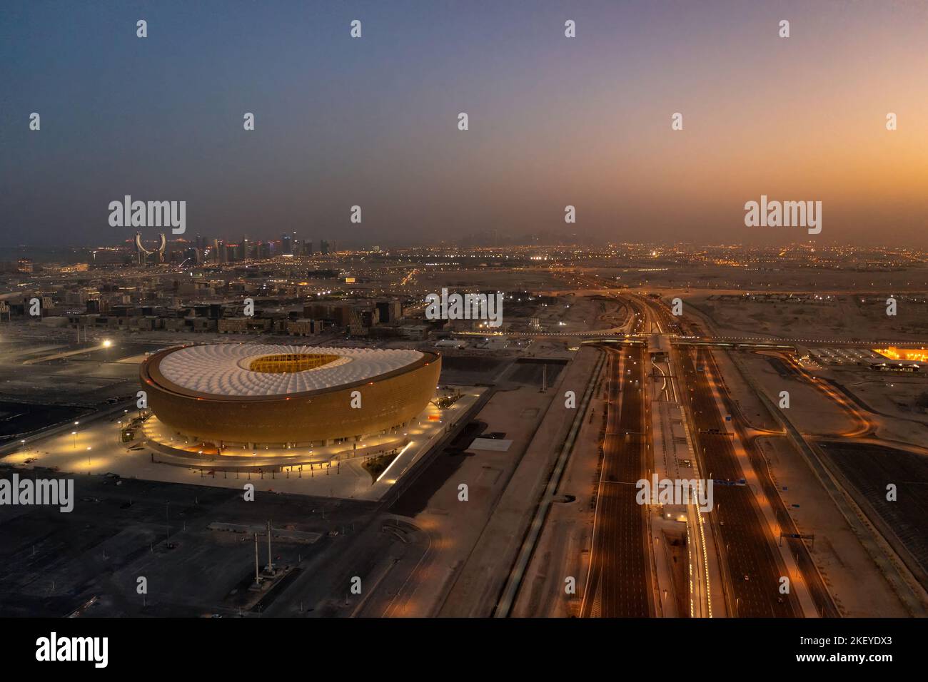 Undated photo of Lusail stadium, in Qatar, where will be played some of ...