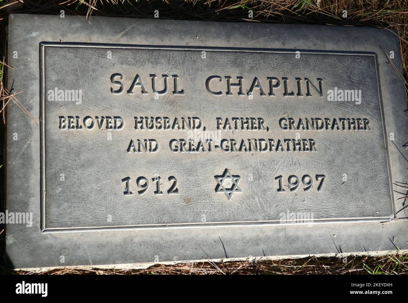 Los Angeles, California, USA 10th November 2022 Composer Saul Chaplin's Grave in Ramah Section ...