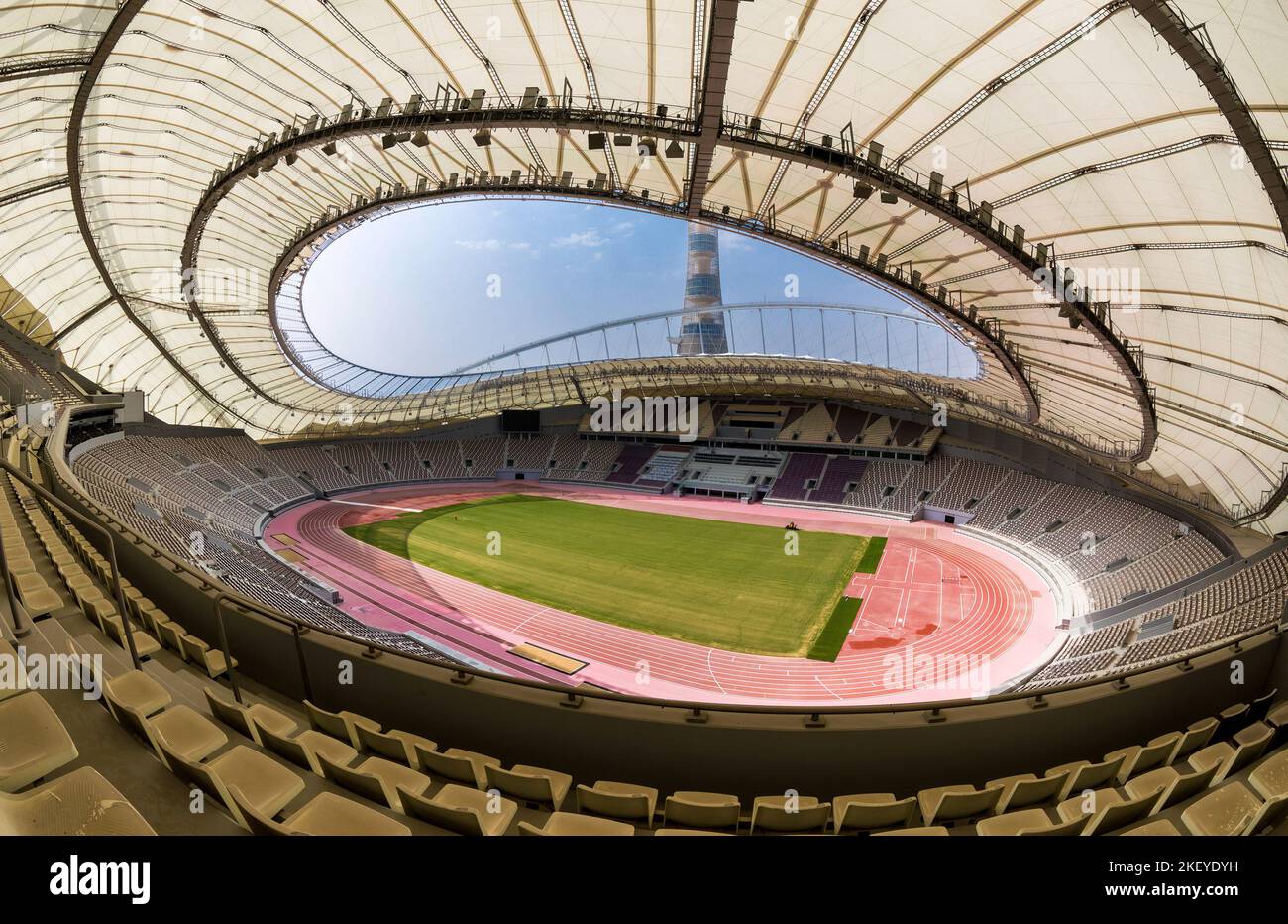 Undated photo of Khalifa International stadium, in Qatar, where will be ...