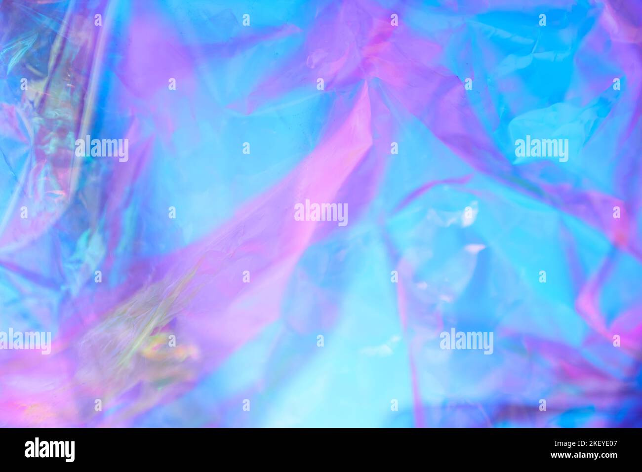 Transparent holographic wrinkled polyethylene background. Holographic ...
