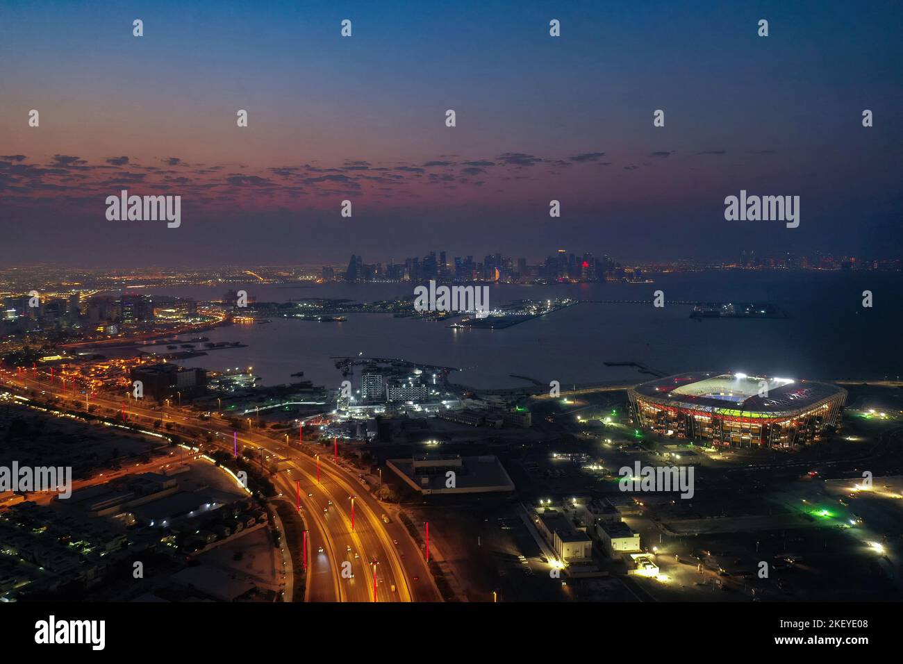 Undated photo of 974 stadium, in Qatar, where will be played some of ...