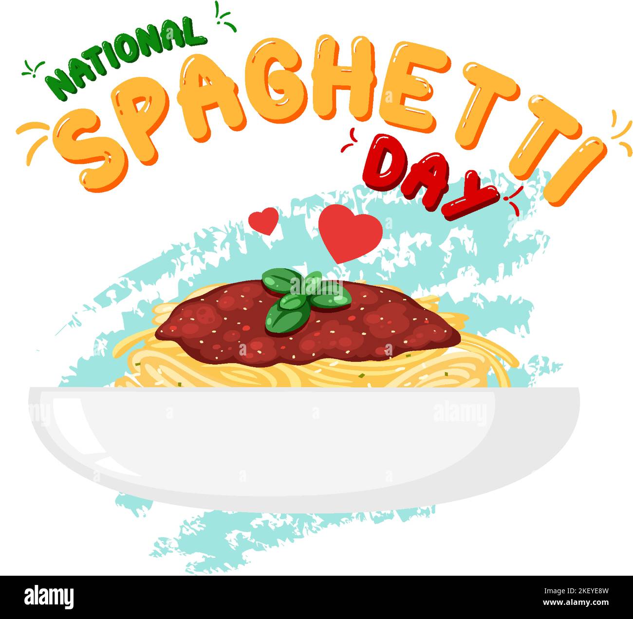 National Spaghetti Day Banner Design illustration Stock Vector Image ...