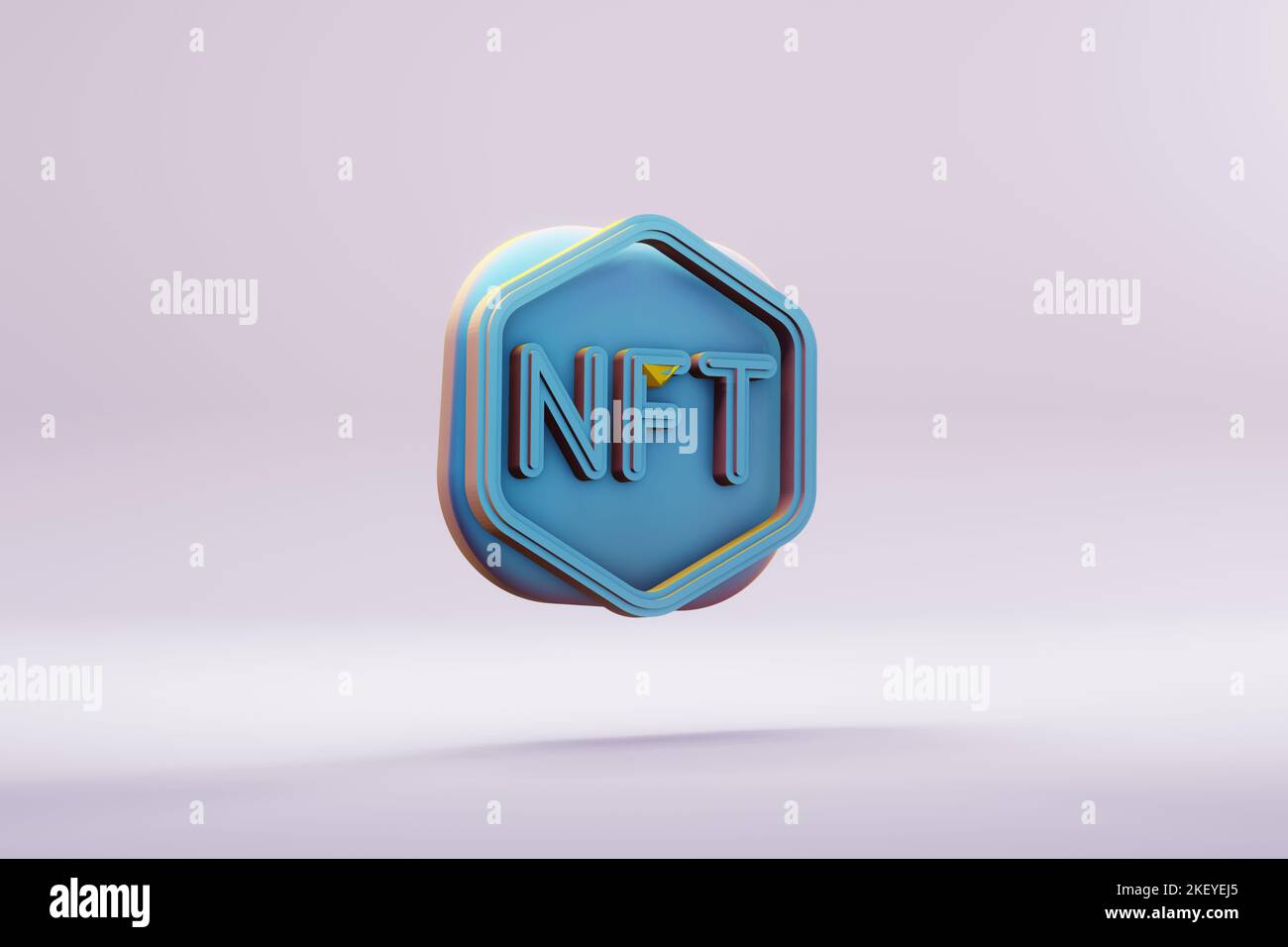 Beautiful illustrations abstract blue NFT Collection symbol icon on a ...