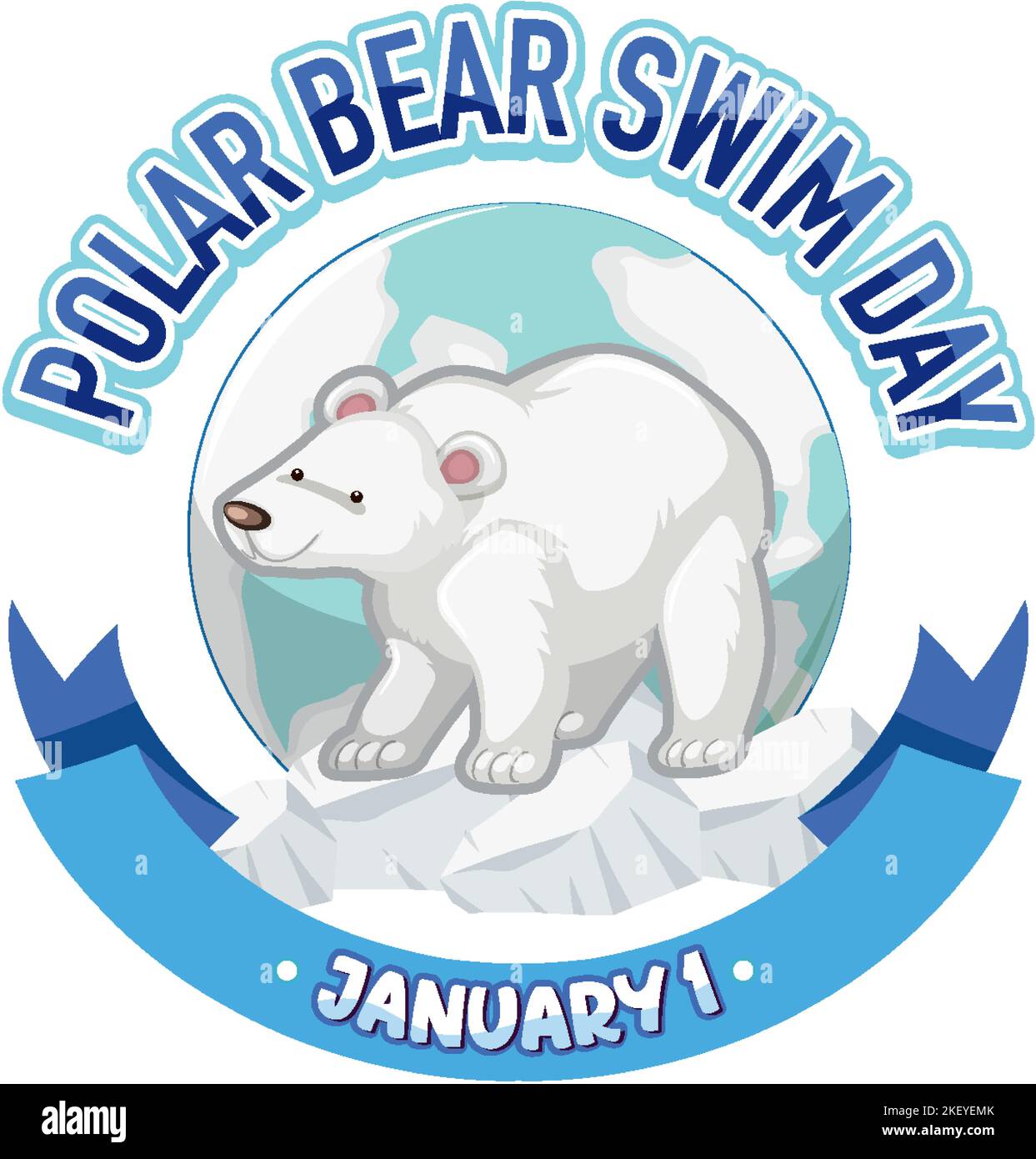 Polar Bear Plunge Day icon illustration Stock Vector Image & Art - Alamy