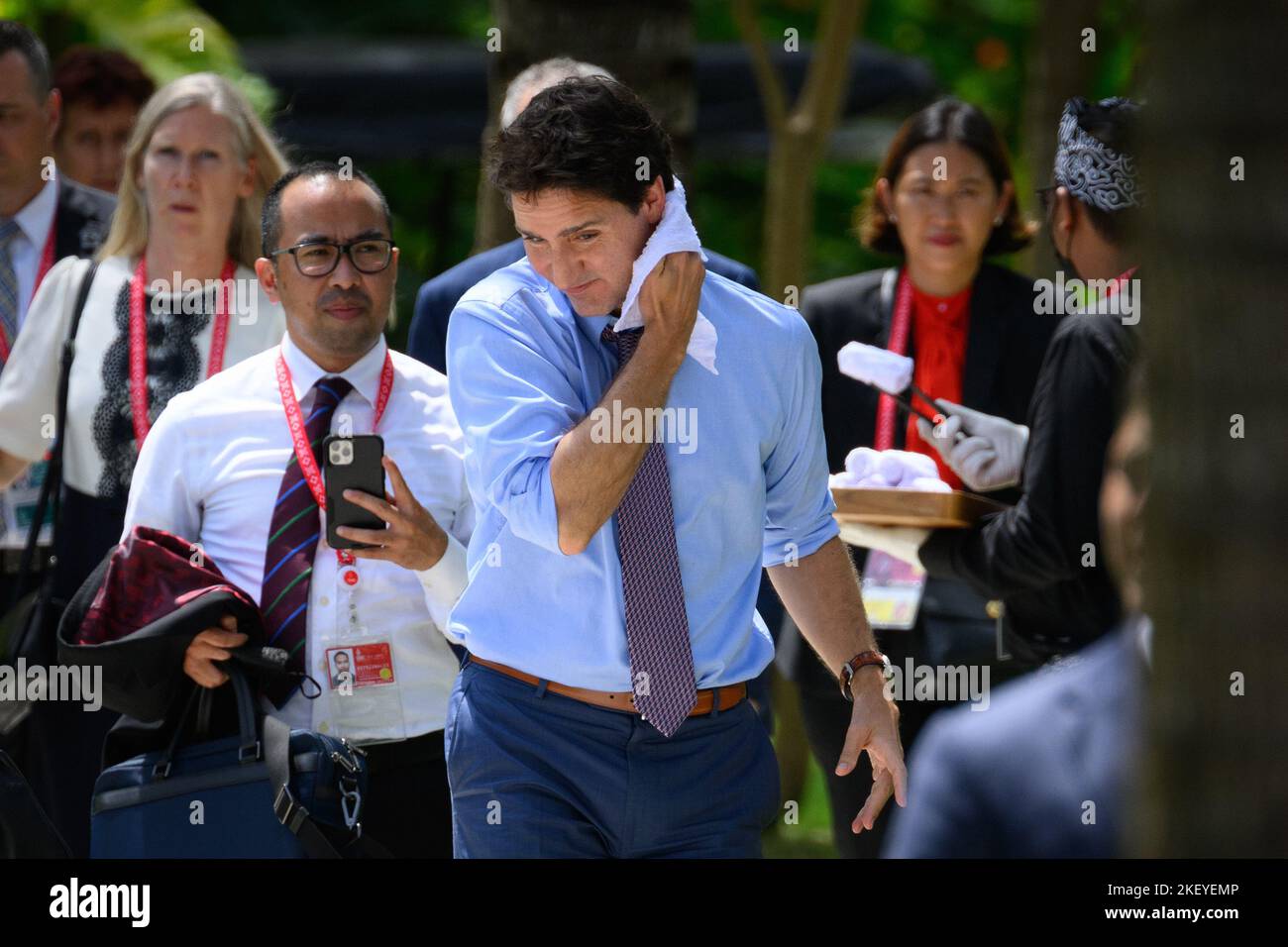 Prime Minister Justin Trudeau of Canada arrives ahead of a working ...