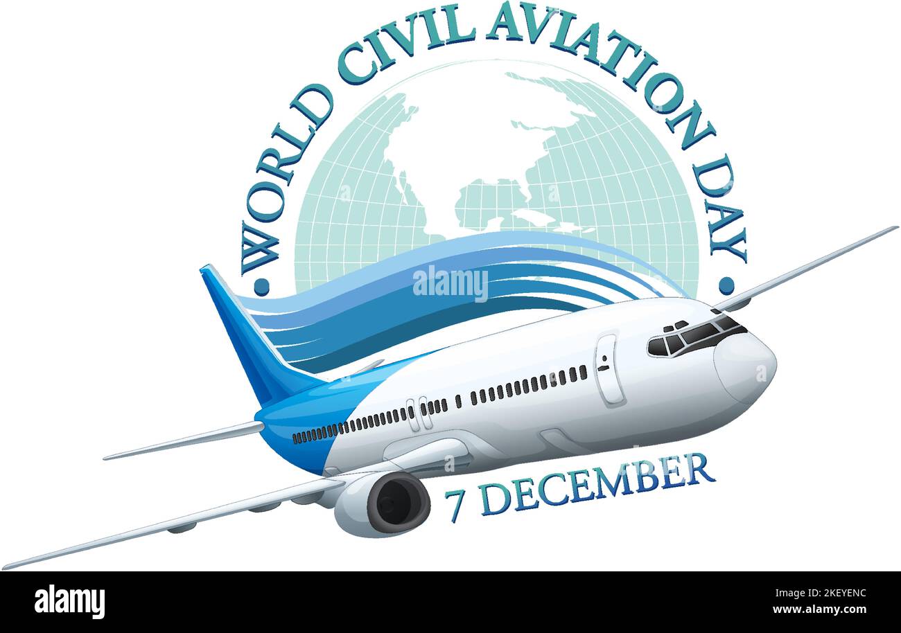 World Civil Aviation Day Banner Design illustration Stock Vector Image ...
