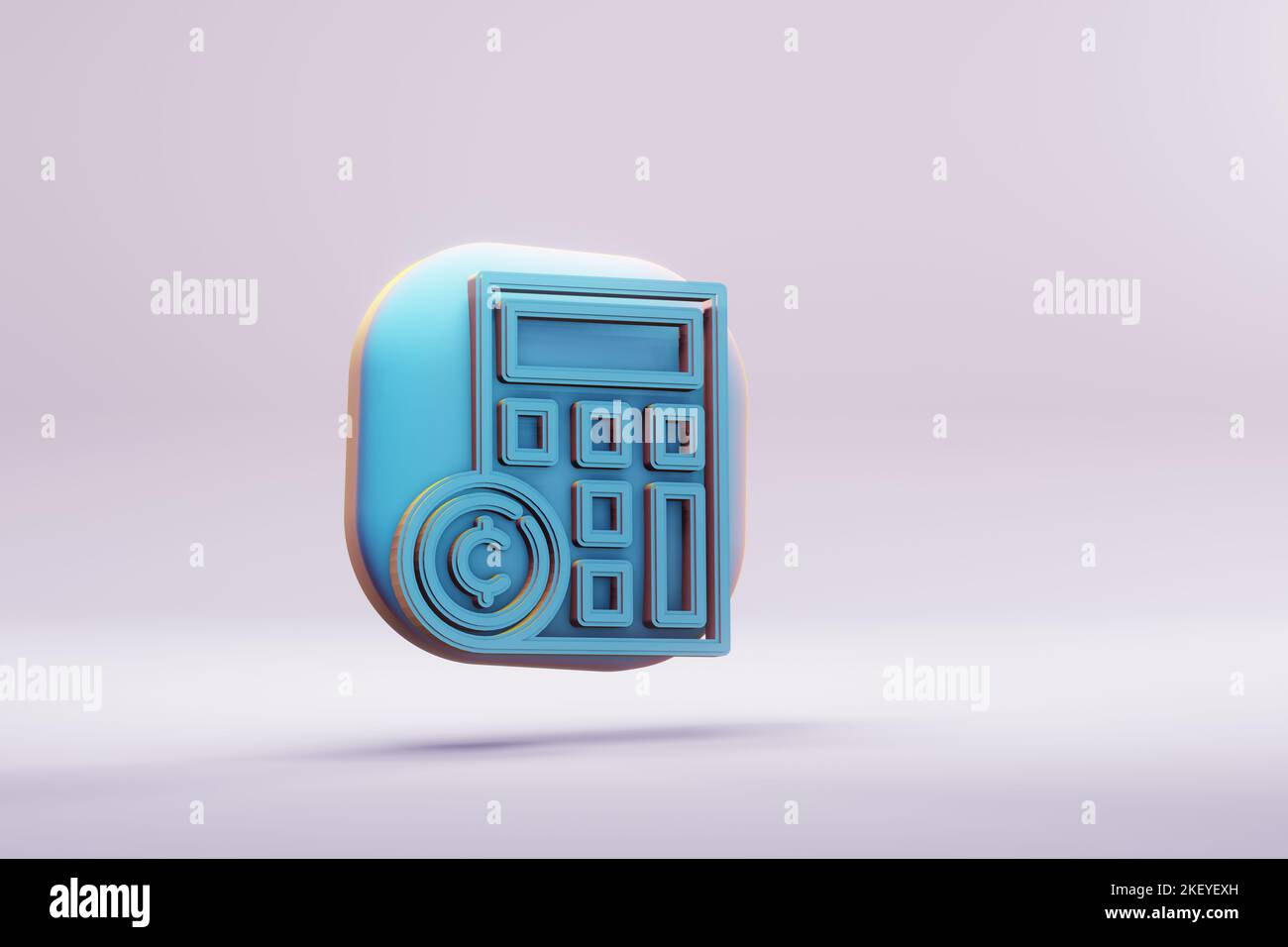 Beautiful abstract illustrations blue Cryptocurrency Calculator Coins ...