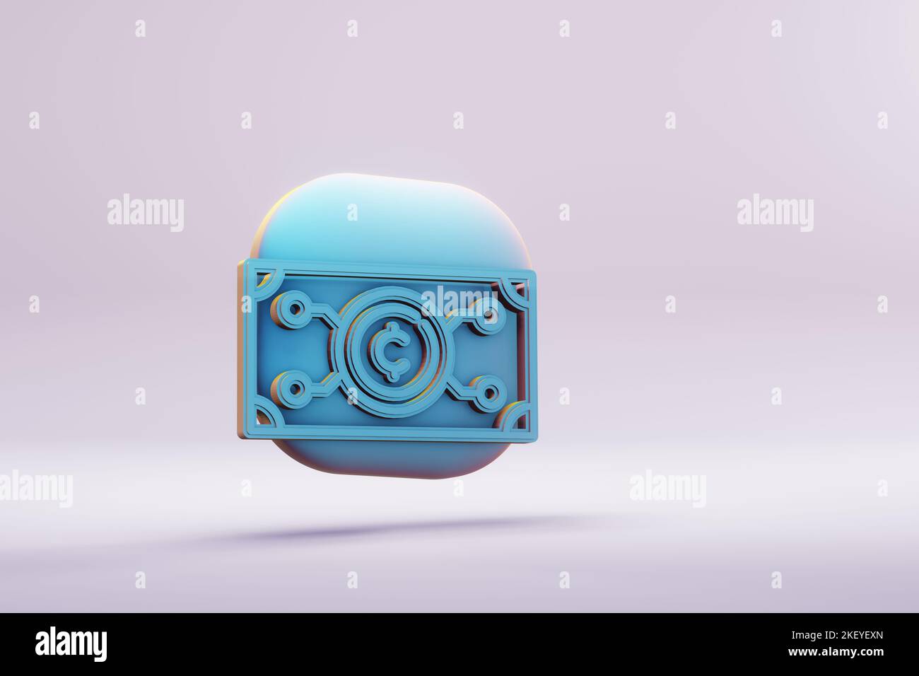 Beautiful abstract illustrations blue Cryptocurrency Cash symbol icons ...