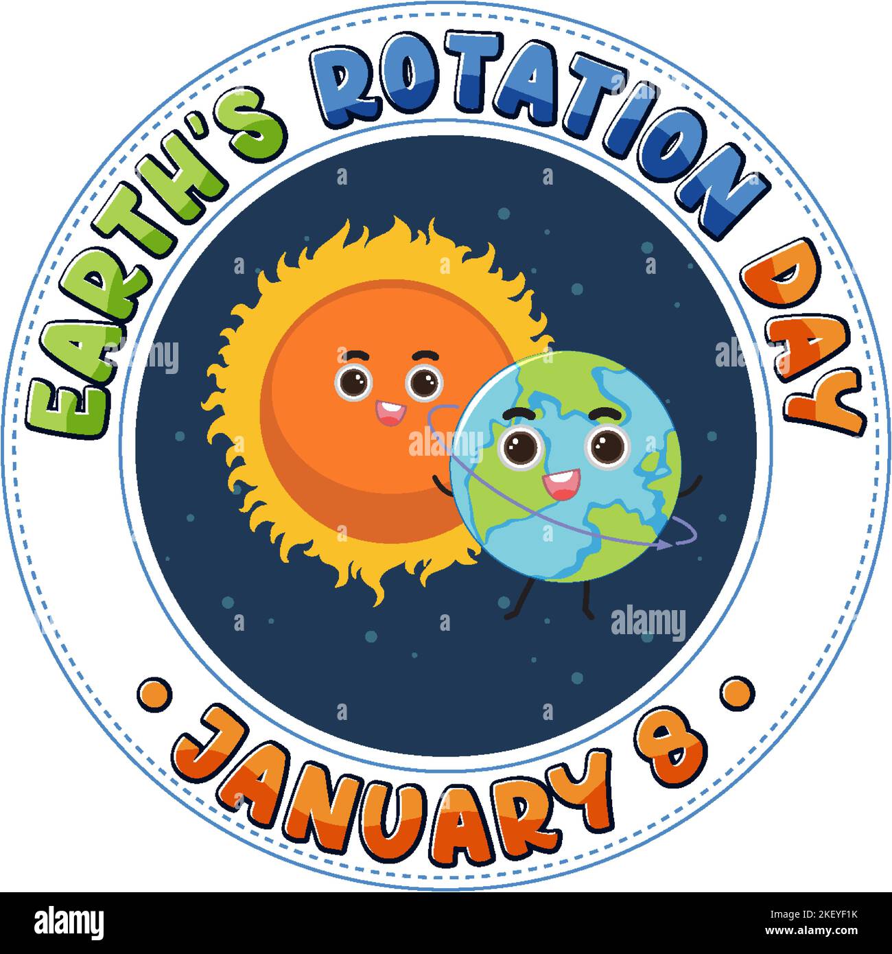 Earth Rotation Day Banner Design illustration Stock Vector Image & Art ...