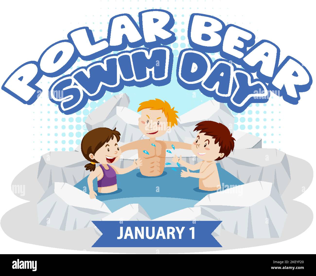 Polar Bear Plunge Day icon illustration Stock Vector Image & Art - Alamy