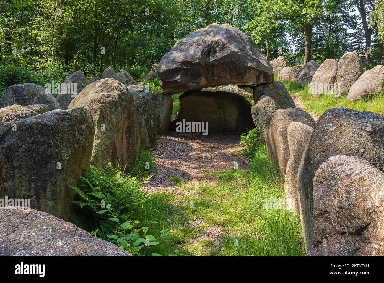 Standing inside Dolmen 25a-c known as the Kleinenkneter Stones in ...