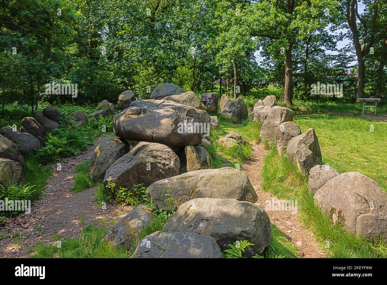 Standing an extremity of Dolmen 25a-c known as the Kleinenkneter Stones ...