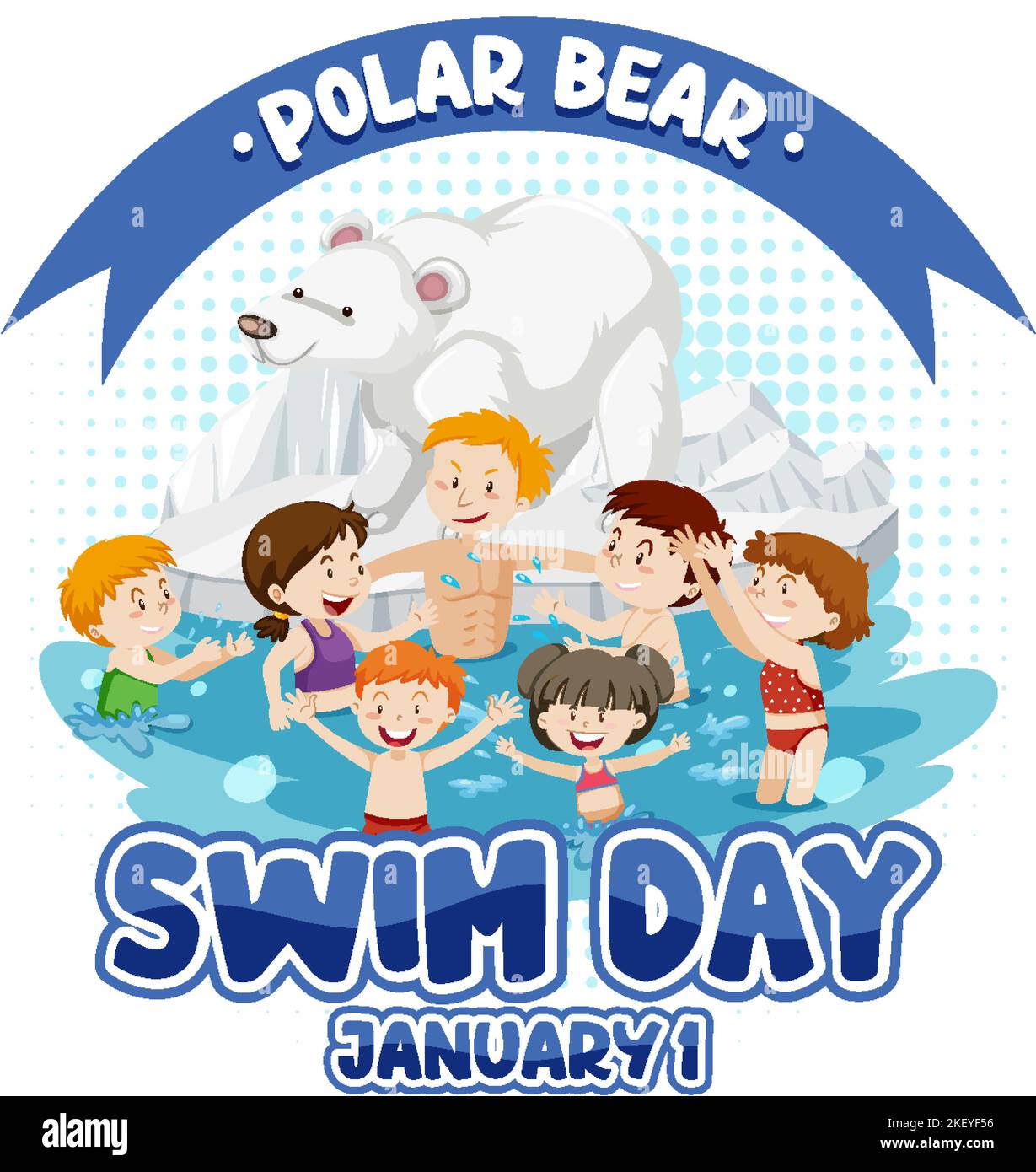 Polar Bear Plunge Day icon illustration Stock Vector Image & Art - Alamy