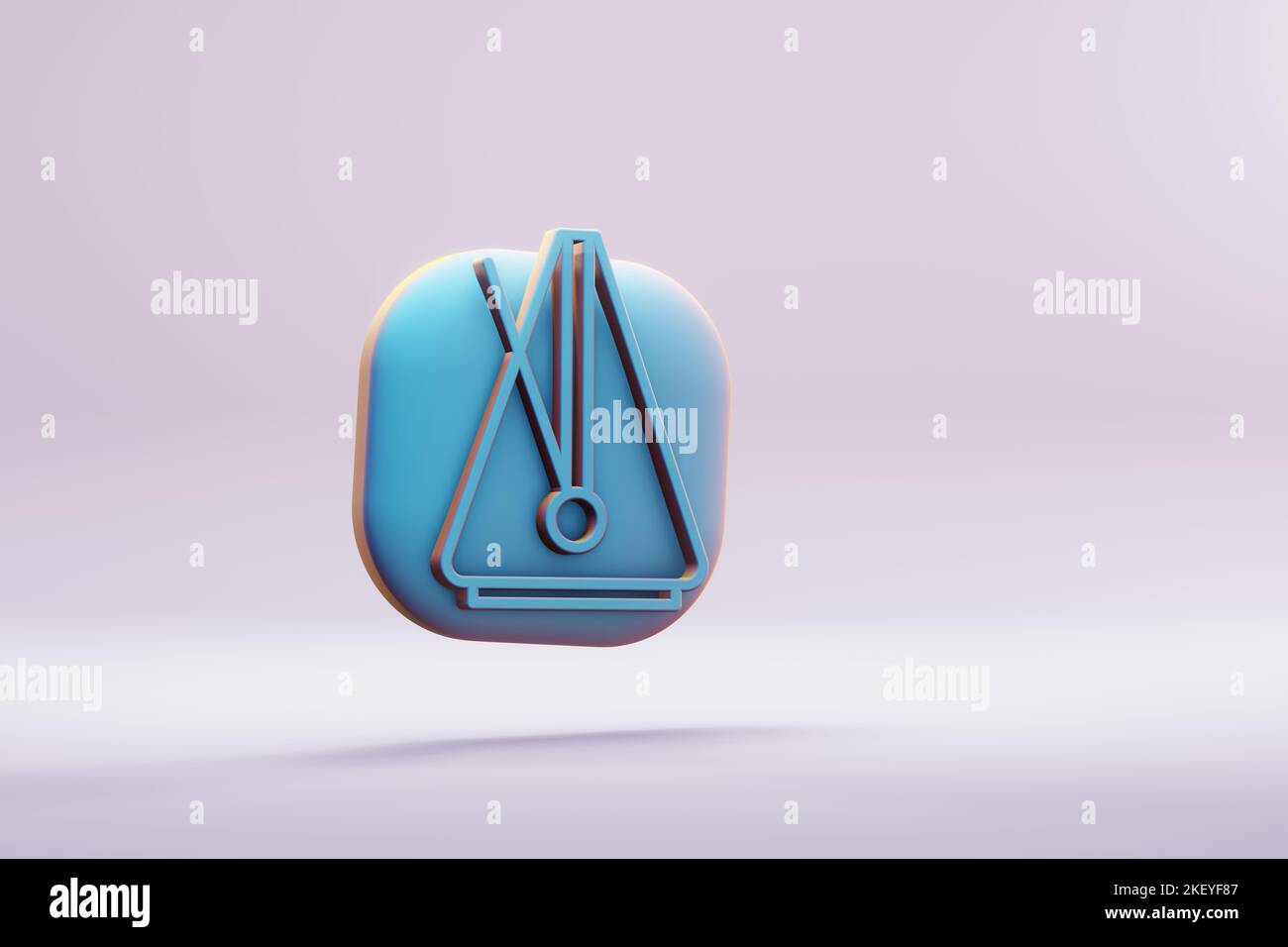 Beautiful illustration musical instrument blue Big Metronome symbol ...